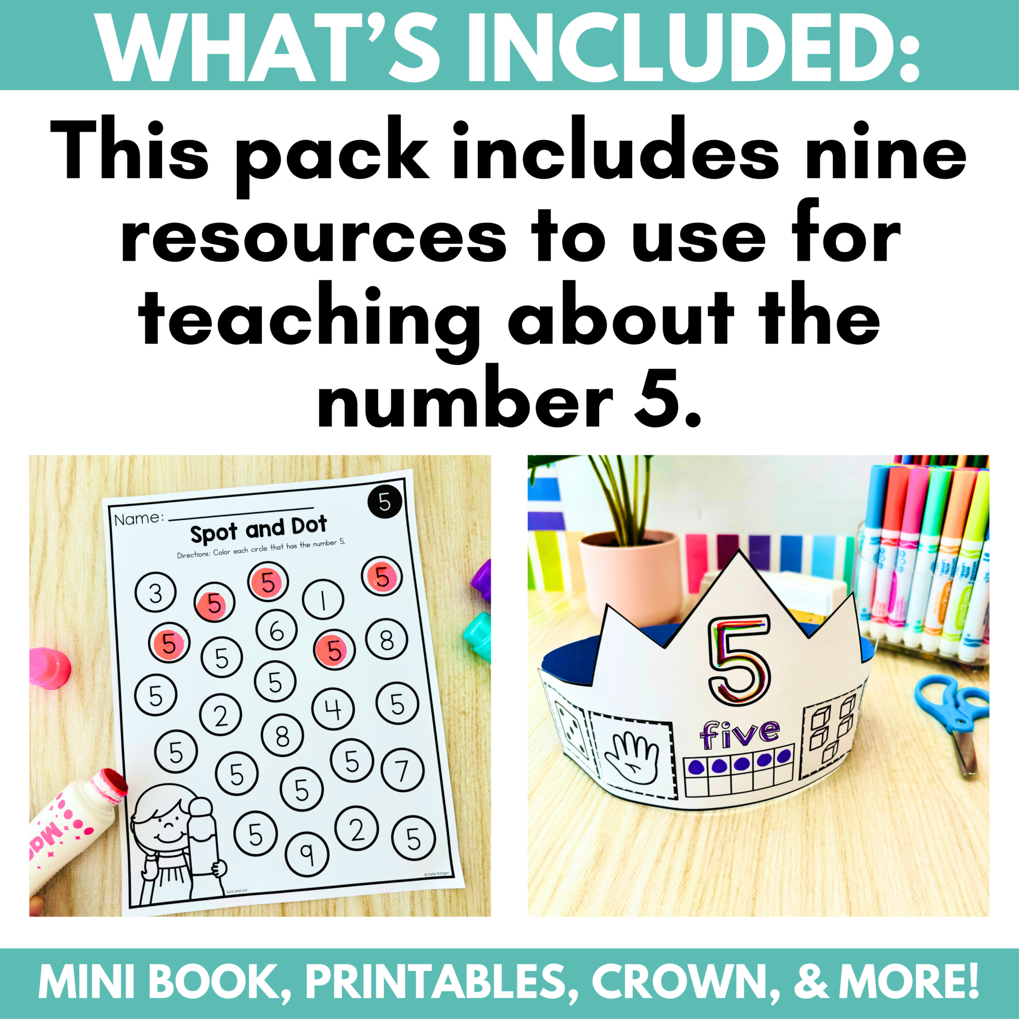 Number Five Activities - Katie Roltgen Teaching
