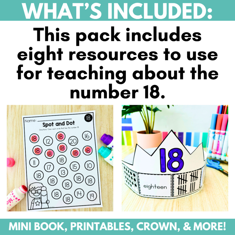 Number 18 Activities - Katie Roltgen Teaching