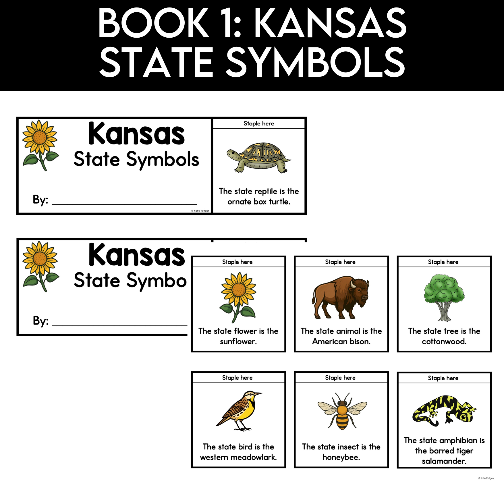Kansas Flip-Up Book {Kansas Day Activity} - Katie Roltgen Teaching