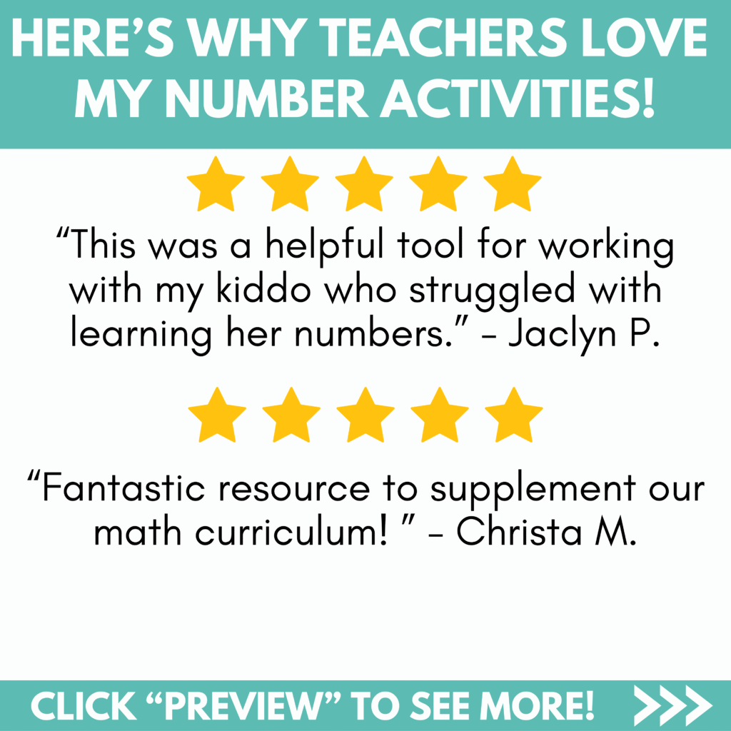 Numbers 1-20 Activities: Spin and Trace - Katie Roltgen Teaching