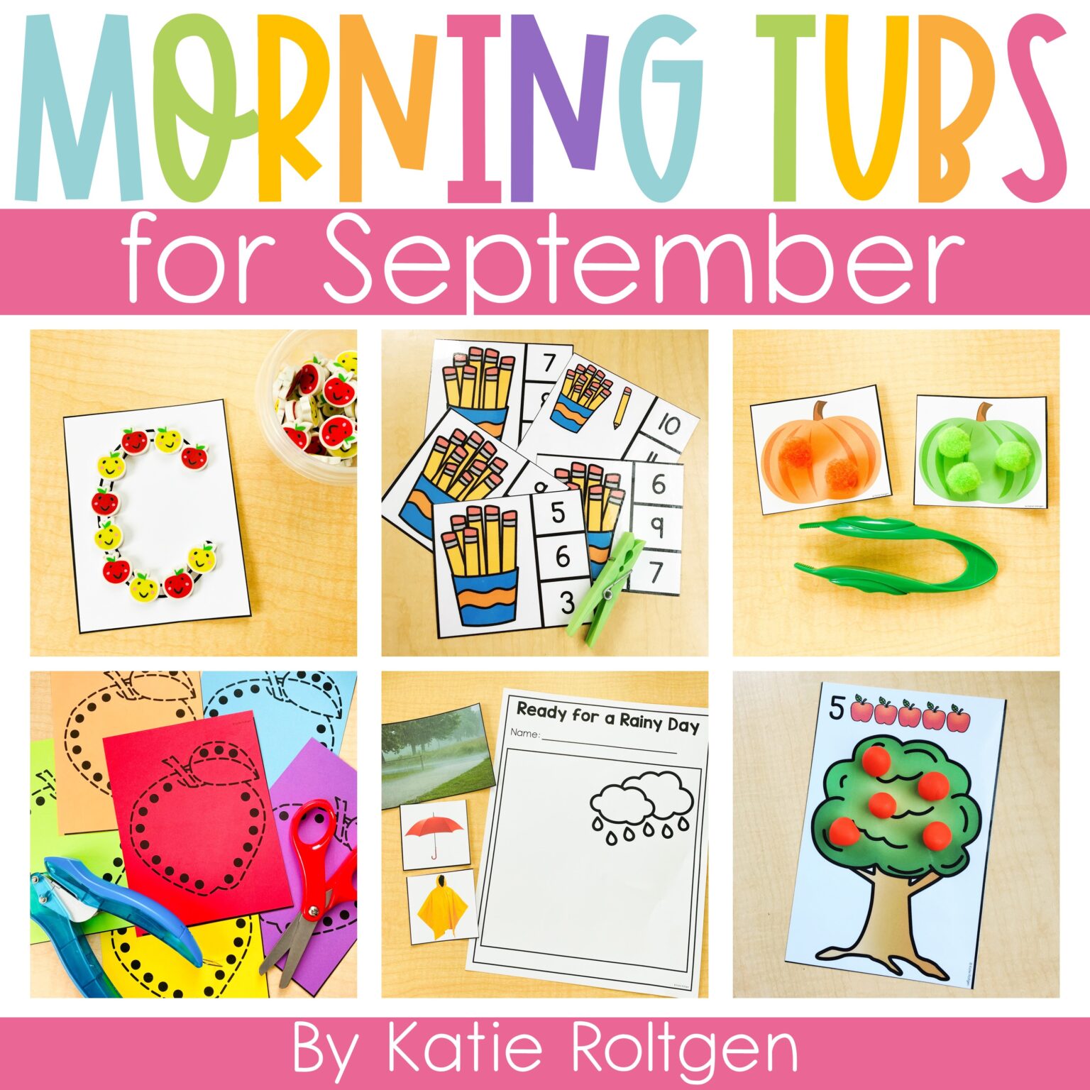 September Morning Tubs for Kindergarten - Katie Roltgen Teaching