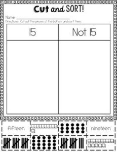 Numbers 1-20 Activities: Cut and Sort - Katie Roltgen Teaching