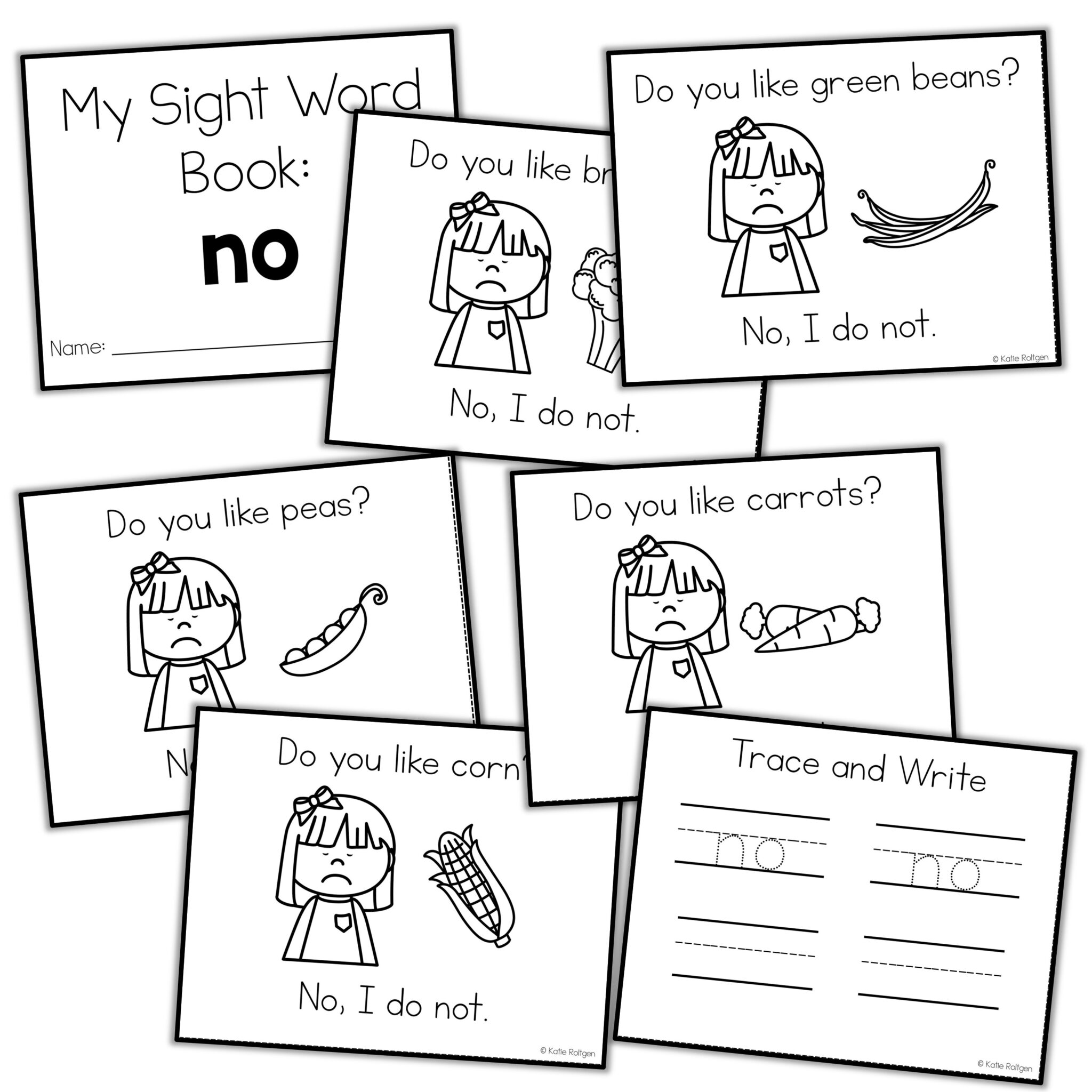 Sight Word Mini Book: No - Katie Roltgen Teaching