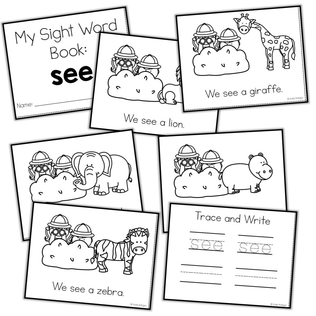 Sight Word Mini Book: See - Katie Roltgen Teaching