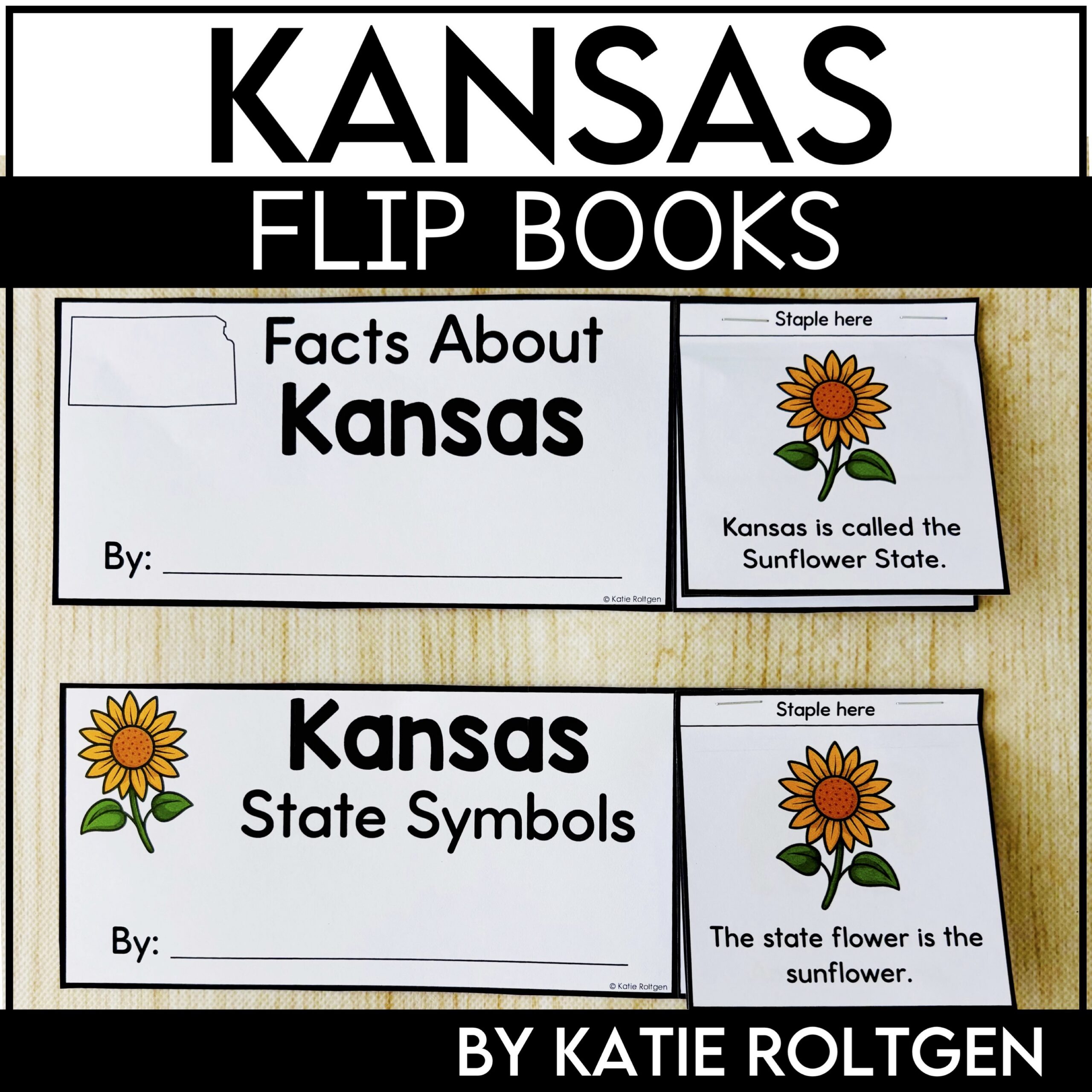 Kansas Flip-Up Book {Kansas Day Activity} - Katie Roltgen Teaching