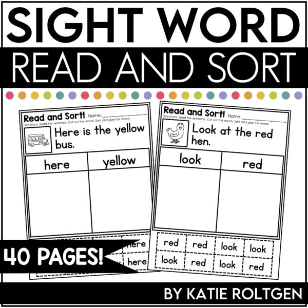 Sight Word Read and Sort - Katie Roltgen Teaching