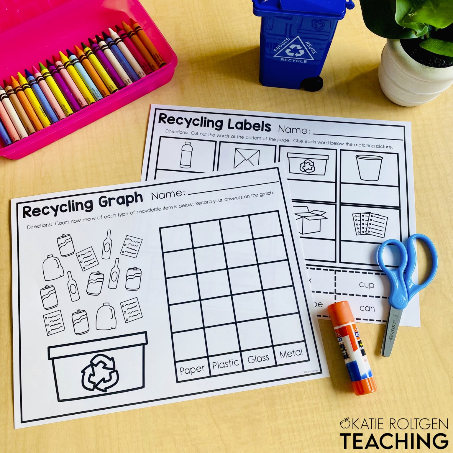 Recycling Activities for Kindergarten - Katie Roltgen Teaching