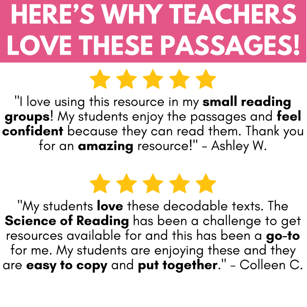 Short O CVC Decodable Passages for Kindergarten - Katie Roltgen Teaching