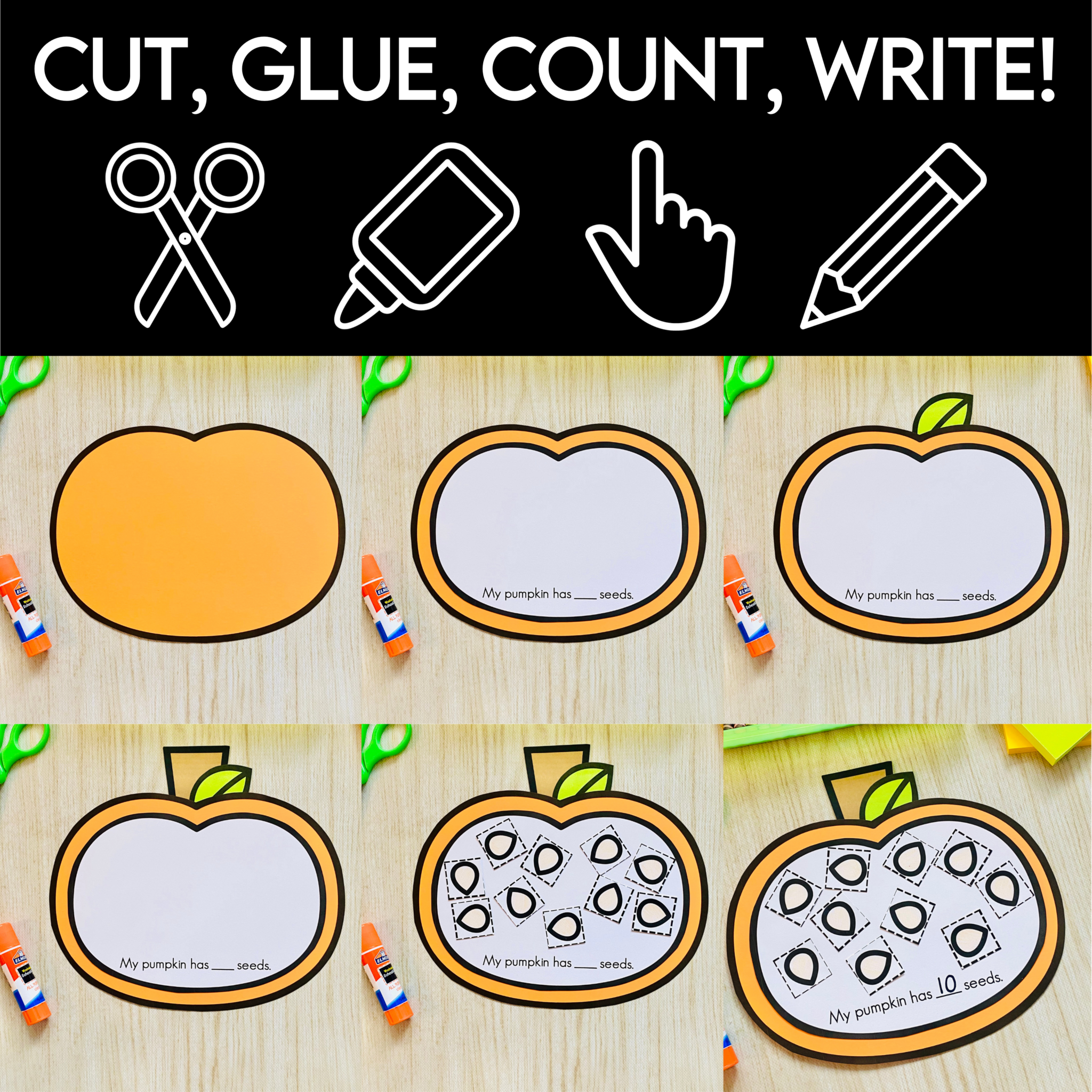 Pumpkin Counting Craft - Katie Roltgen Teaching