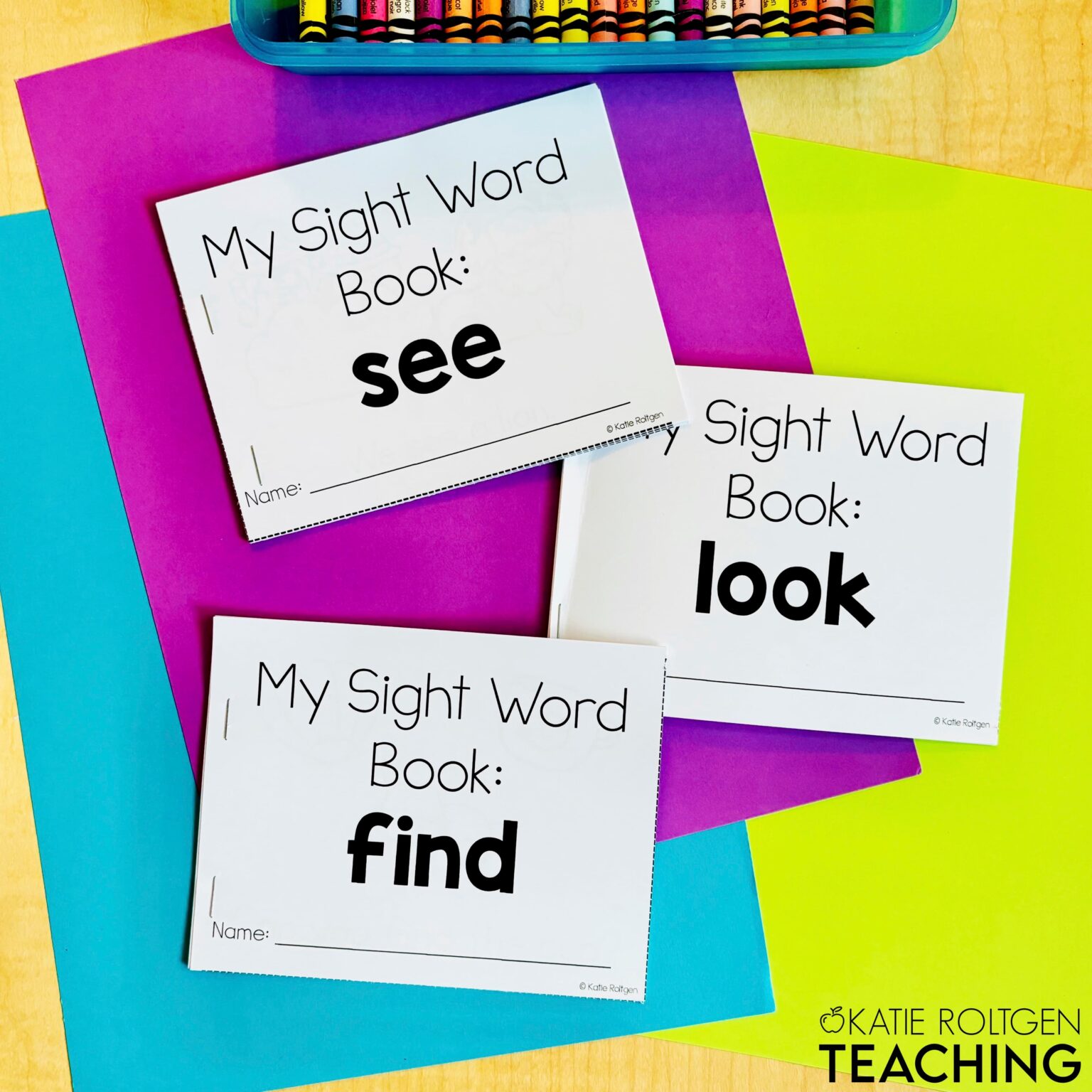 Sight Word Sentence Books for Kindergarten (Try a FREE one!) - Katie ...