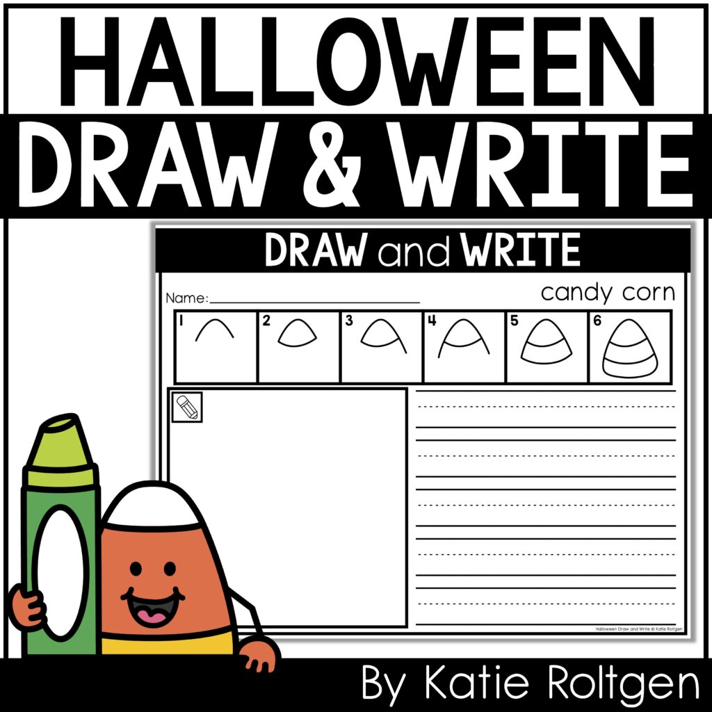 Halloween Directed Drawing Pages for Kindergarten - Draw and Write ...