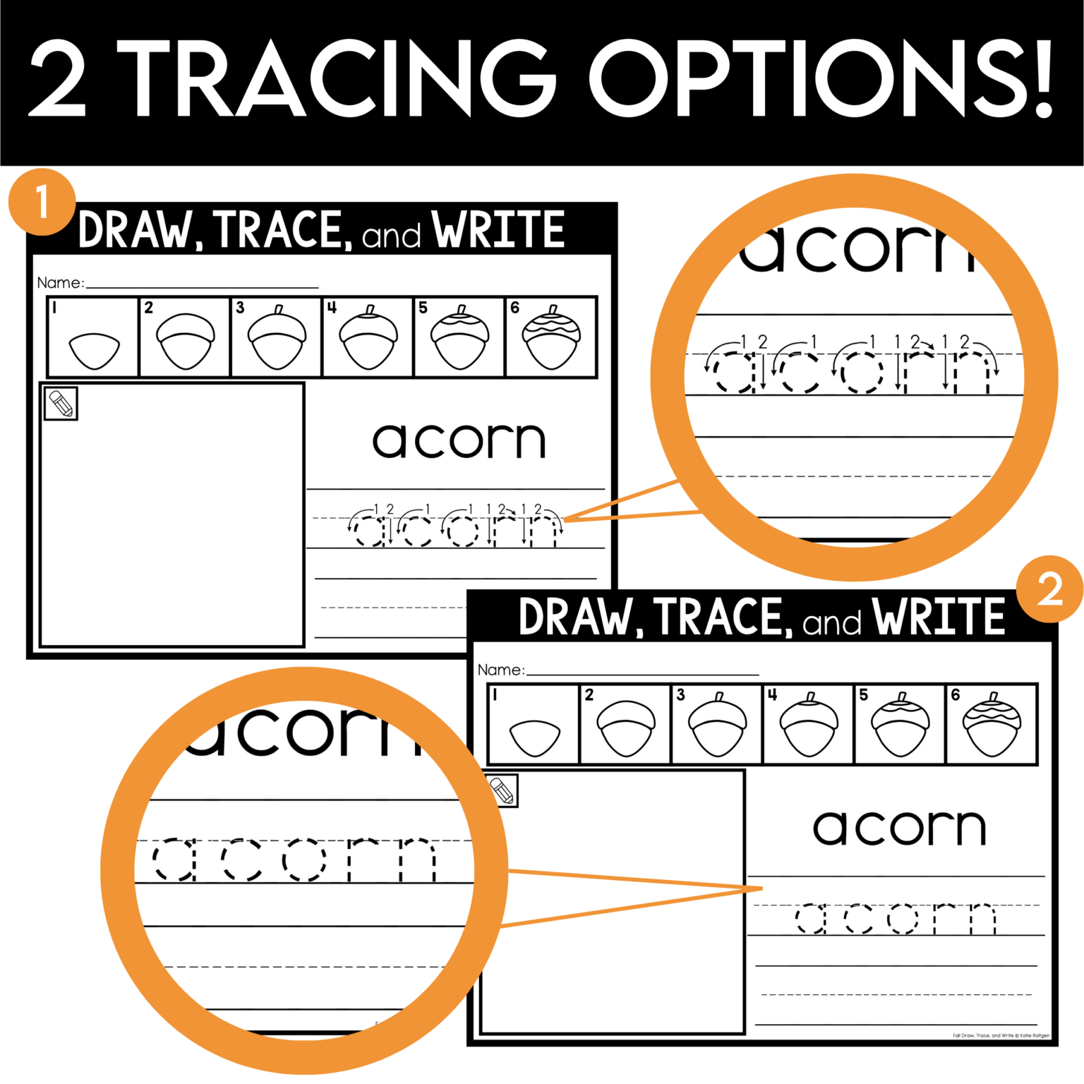Fall Directed Drawing Pages for Kindergarten - Draw, Trace, and Write ...