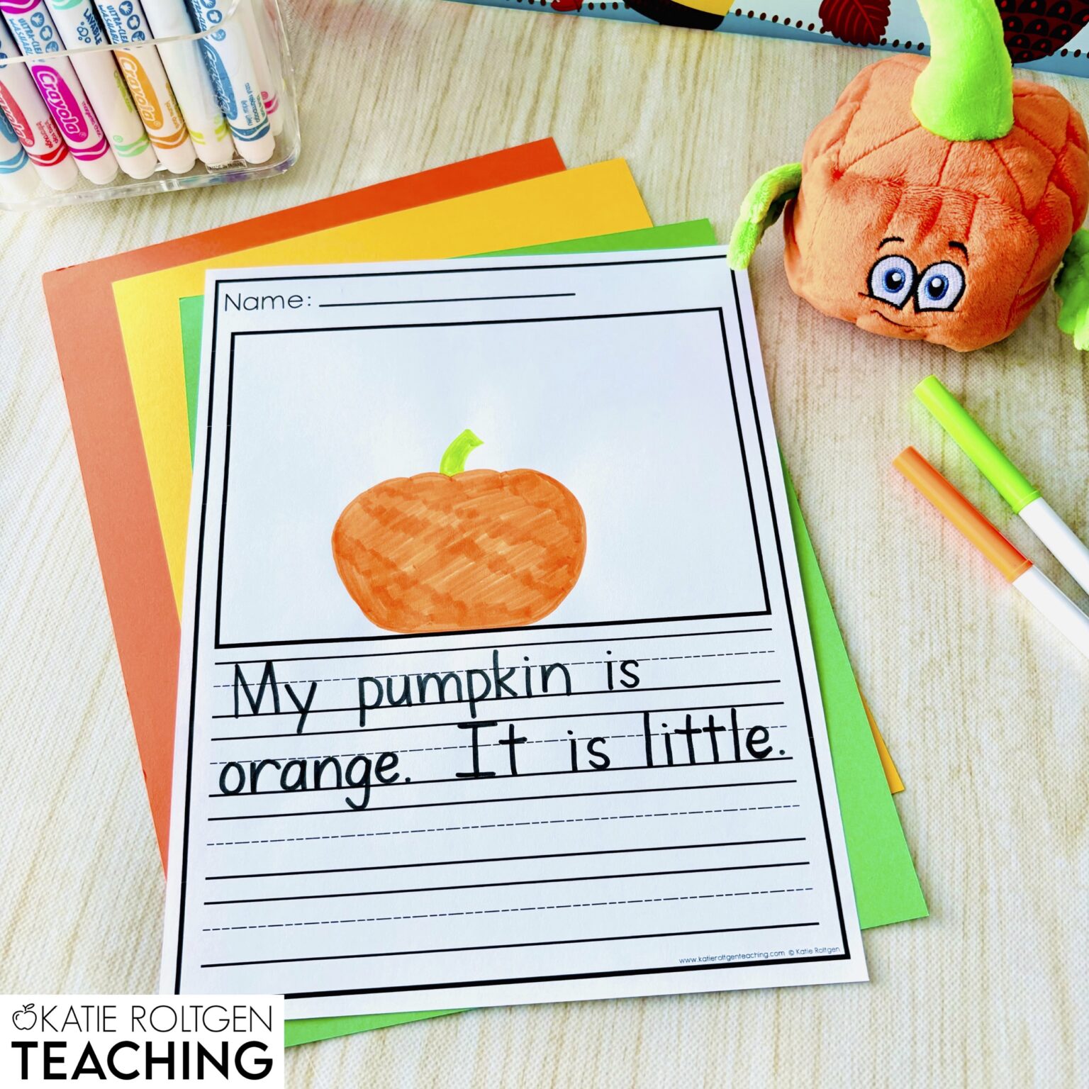 Fall Writing Prompts for Kindergarten - Katie Roltgen Teaching
