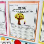 Fall Writing Prompts for Kindergarten - Katie Roltgen Teaching