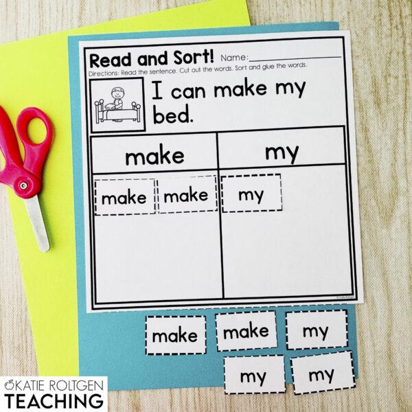 My Favorite Sight Word Worksheets for Kindergarten - Katie Roltgen Teaching