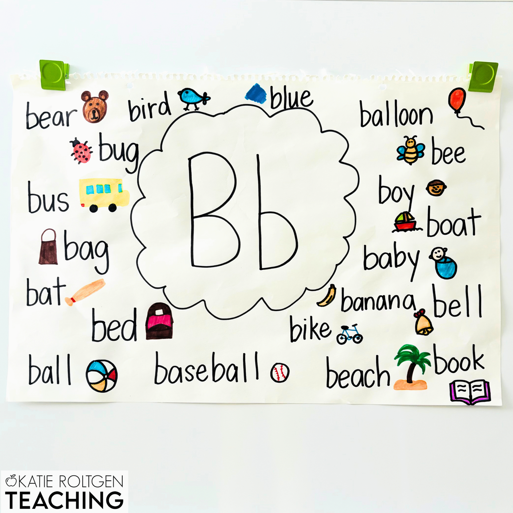 Activities for Teaching About the Letter B - Katie Roltgen Teaching