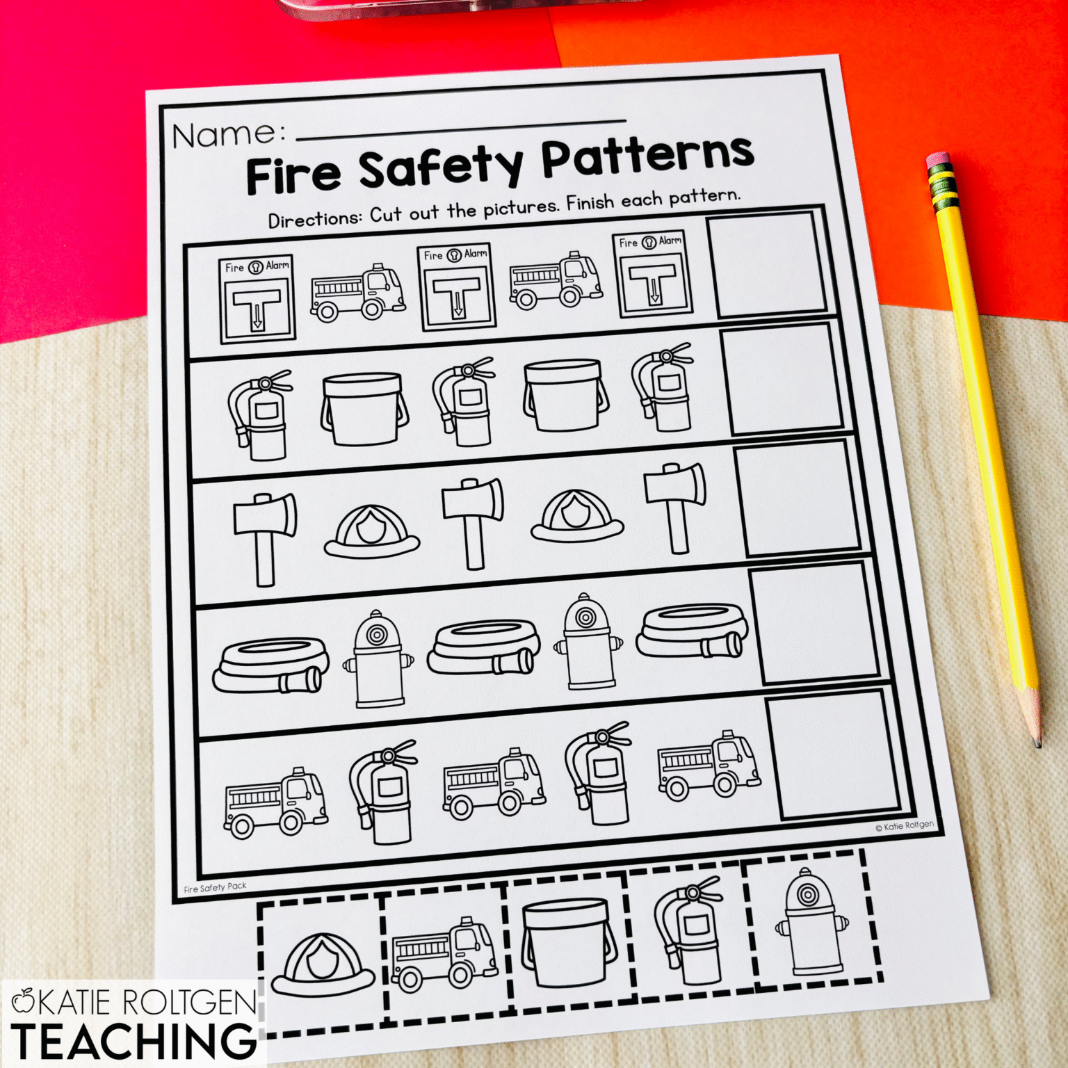 Fire Safety Week Activities for Kindergarten - Katie Roltgen Teaching