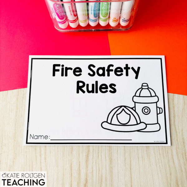 Fire Safety Week Activities for Kindergarten - Katie Roltgen Teaching