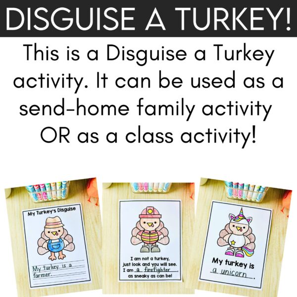Disguise a Turkey Family or Class Thanksgiving Activity - Katie Roltgen ...