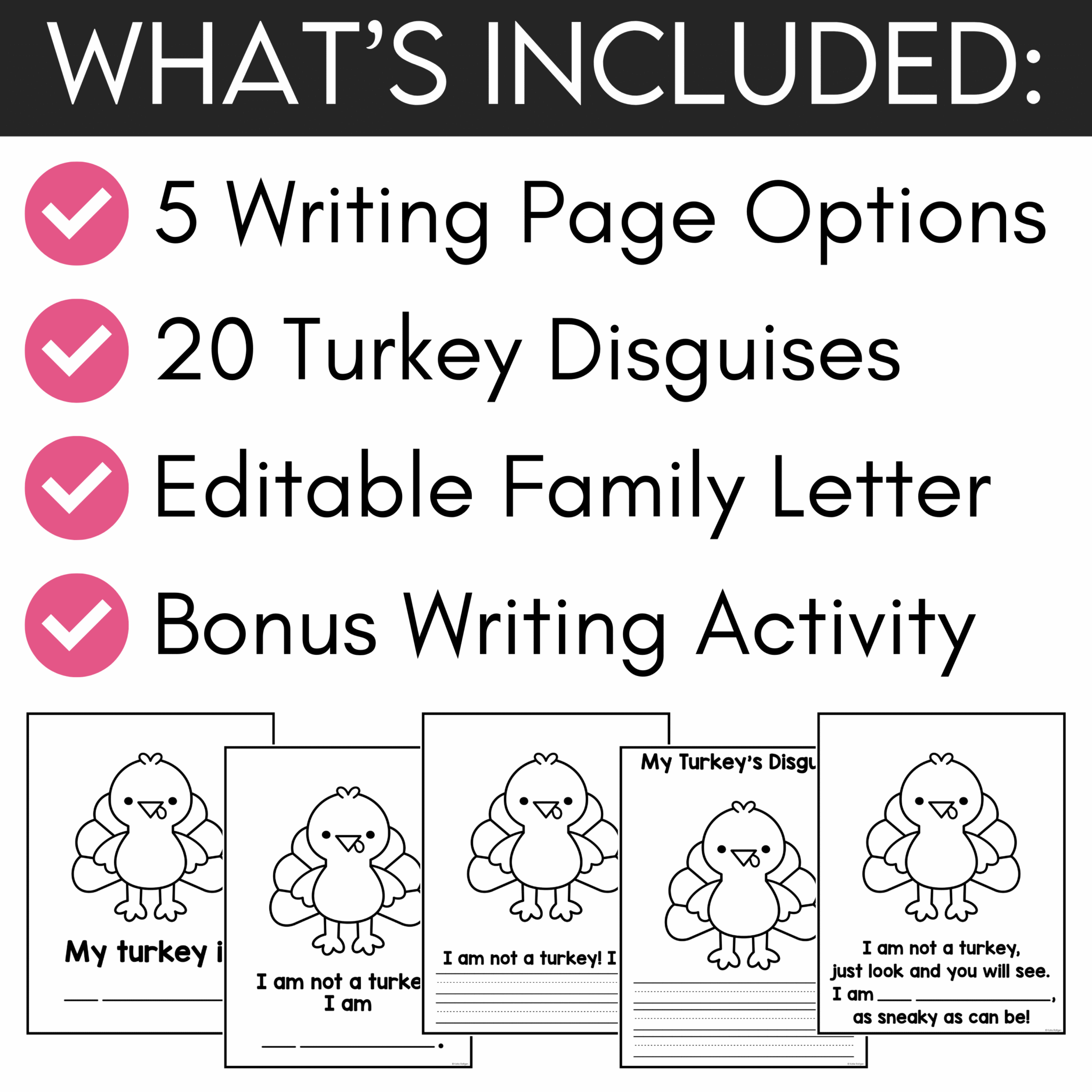 Disguise a Turkey Family or Class Thanksgiving Activity - Katie Roltgen ...