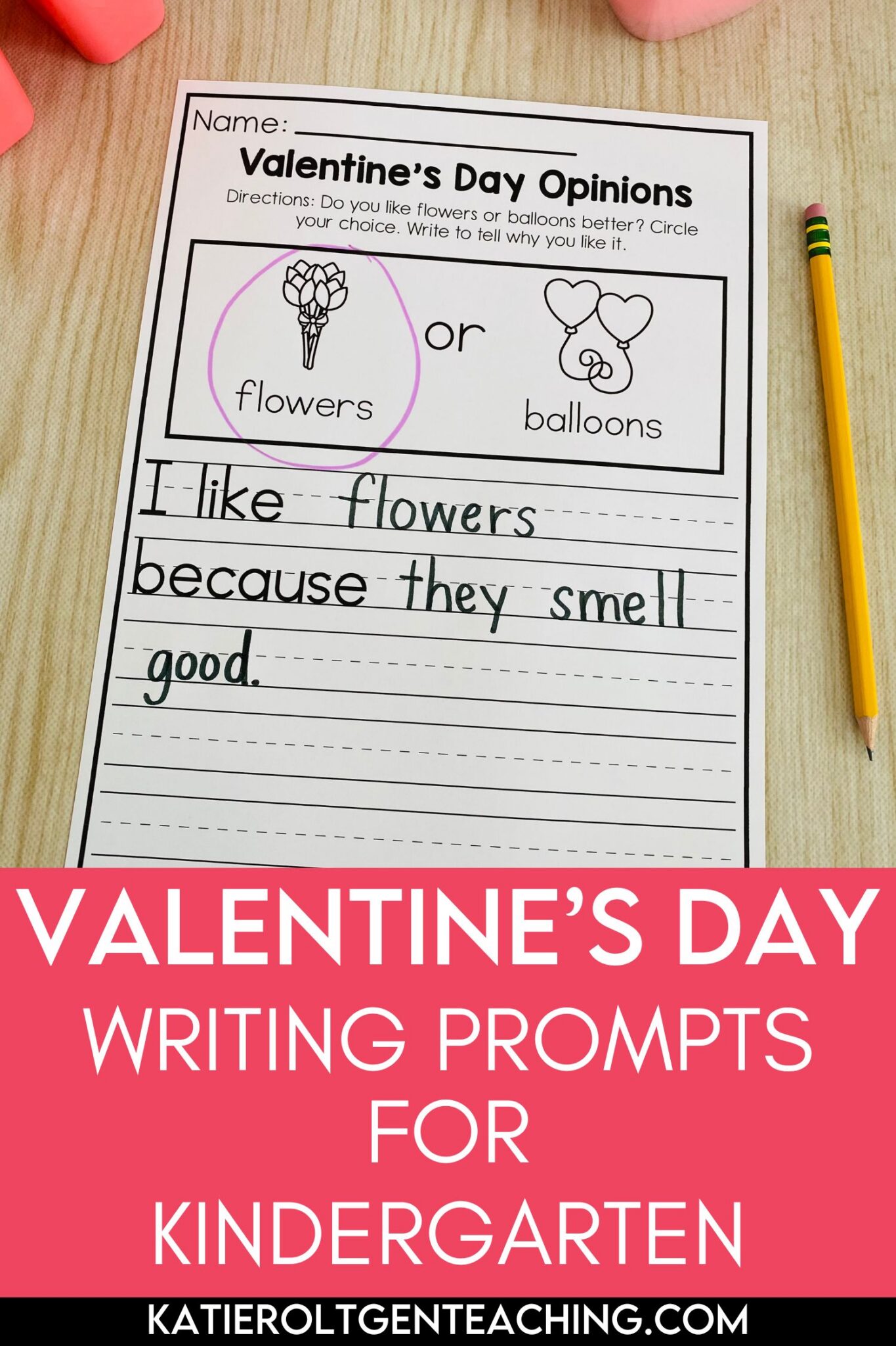 Valentine’s Day Writing Prompts for Kindergarten - Katie Roltgen Teaching