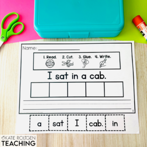 CVC Words in Sentences: Simple Practice Ideas for Early Readers - Katie ...