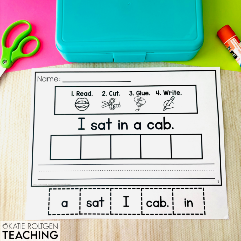 CVC Words in Sentences: Simple Practice Ideas for Early Readers - Katie ...