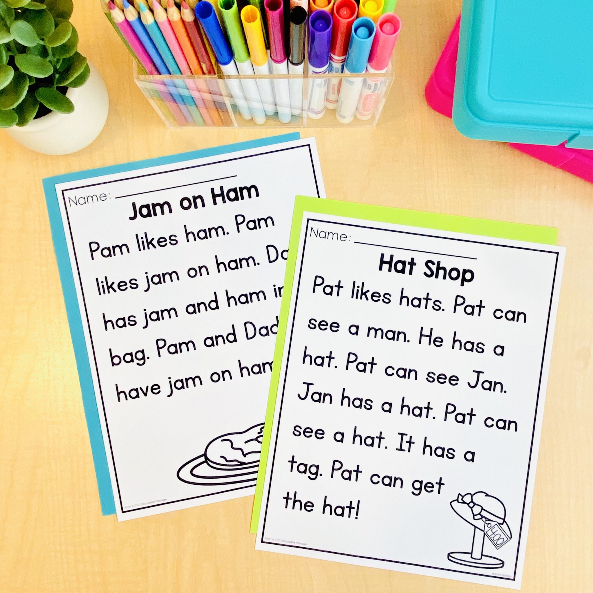 CVC Words in Sentences: Simple Practice Ideas for Early Readers - Katie ...